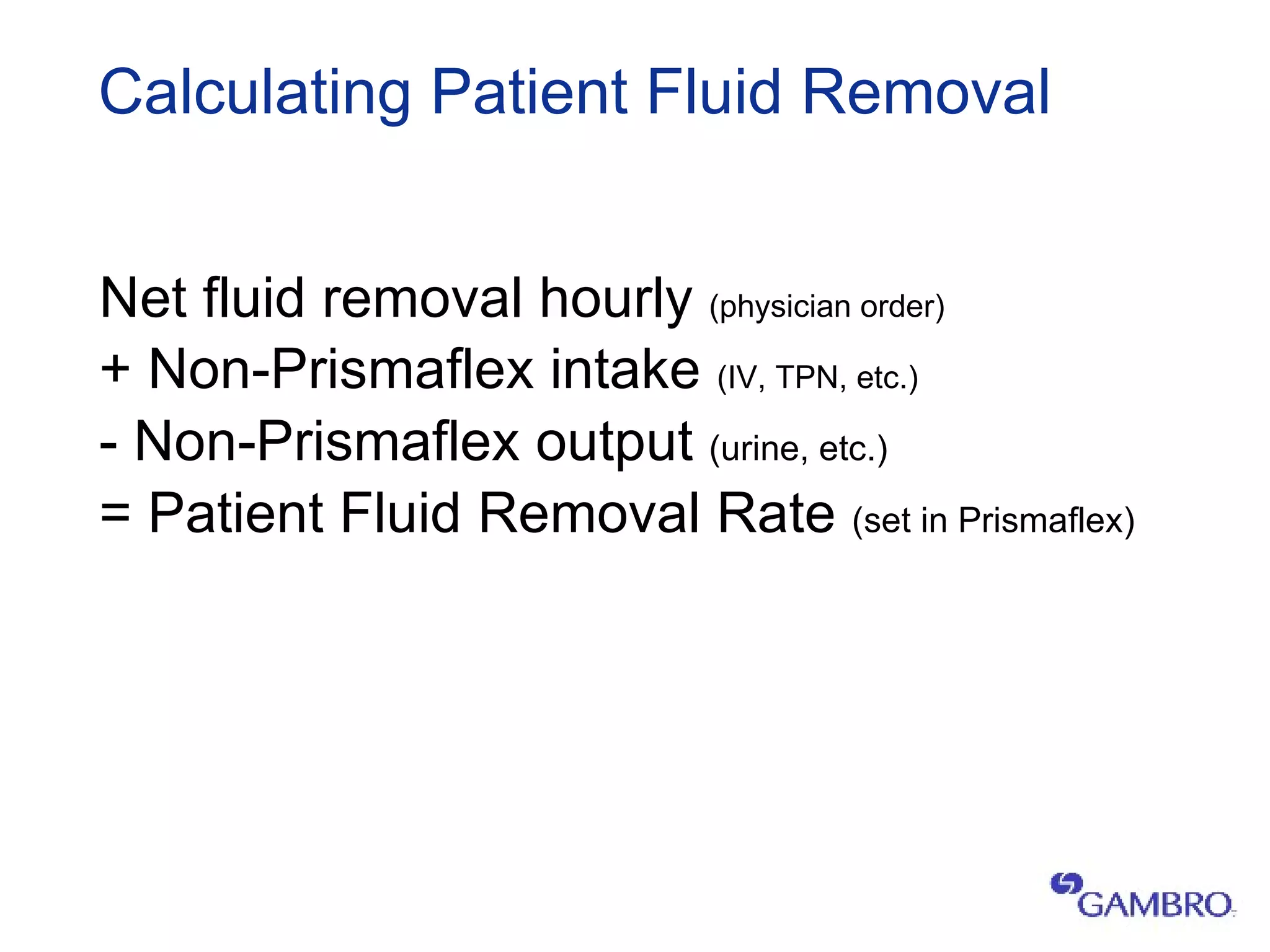 3 prismaflex basic setup operation | PPT