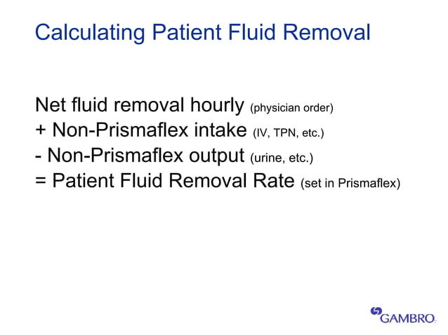 3 prismaflex basic setup operation | PPT