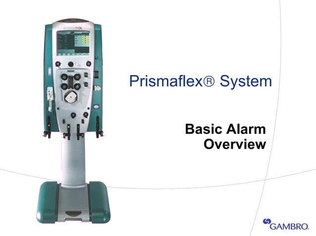 3 prismaflex basic setup operation | PPT