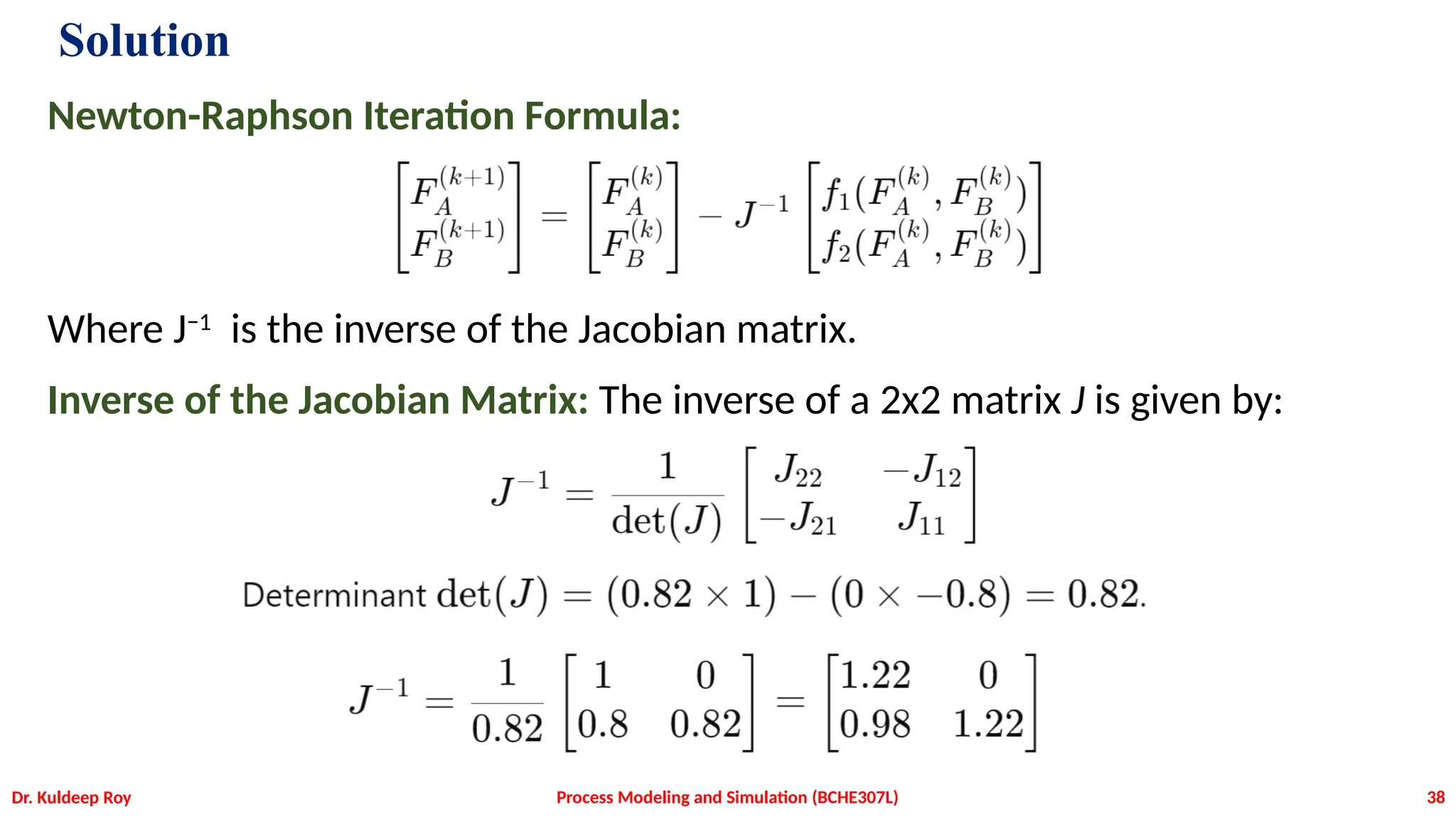 3-Process Modelling and Simulation (BCHE307L) for chemical engineering ...