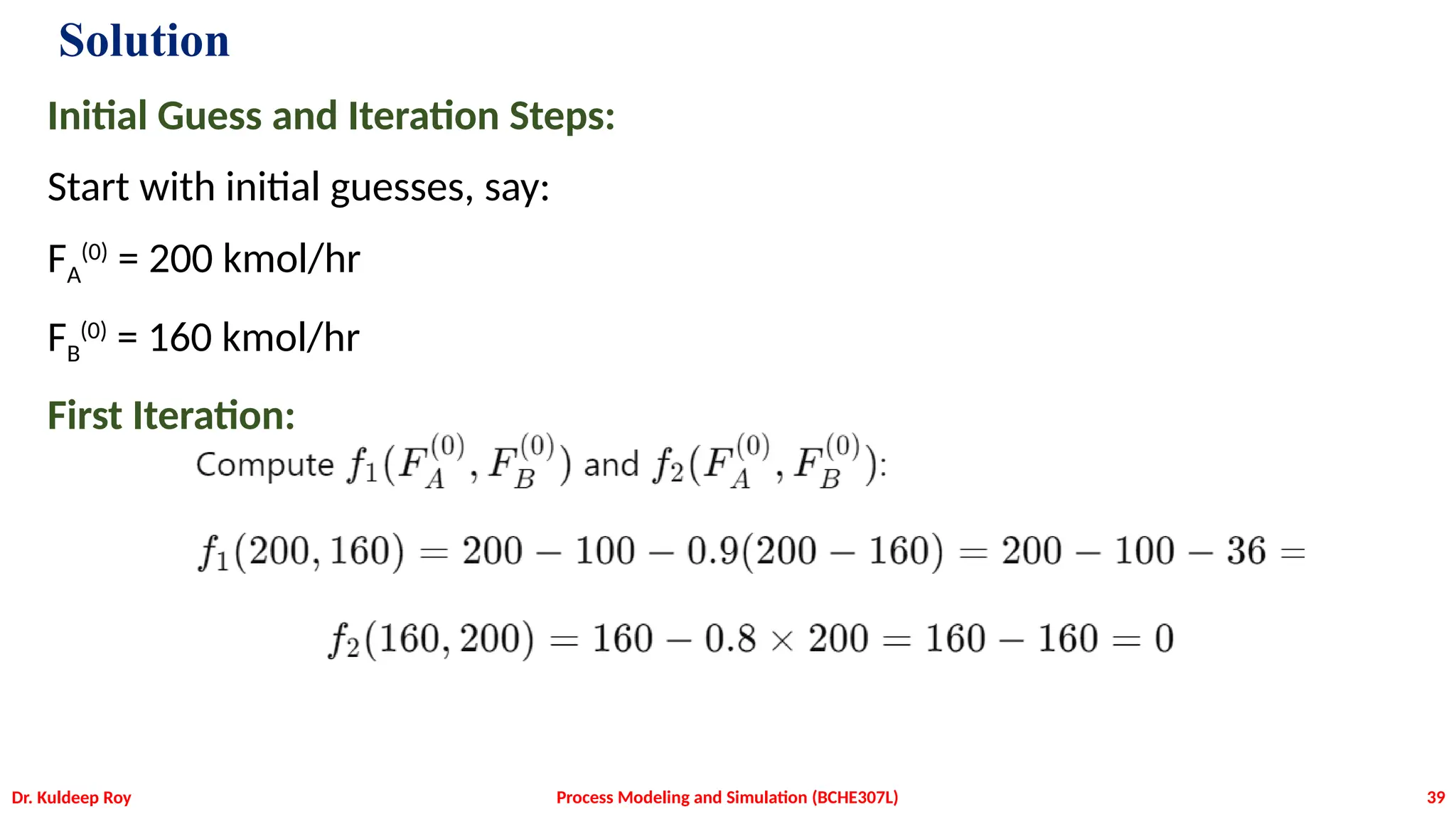 3-Process Modelling and Simulation (BCHE307L) for chemical engineering | PPTX