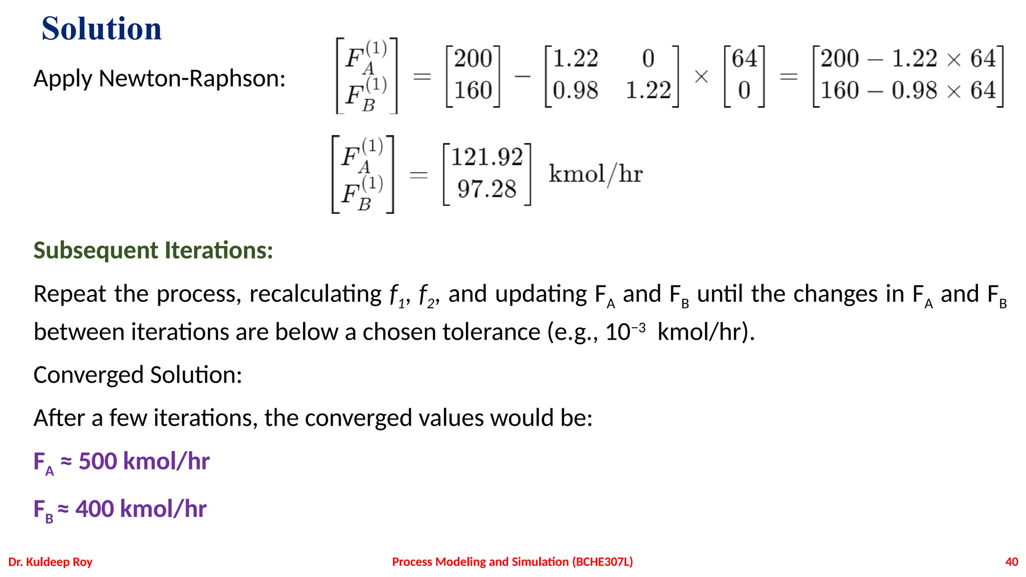 3-Process Modelling and Simulation (BCHE307L) for chemical engineering ...