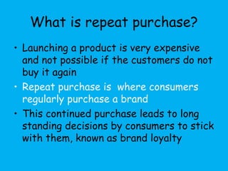 Product trial and repeat purchase | PPT