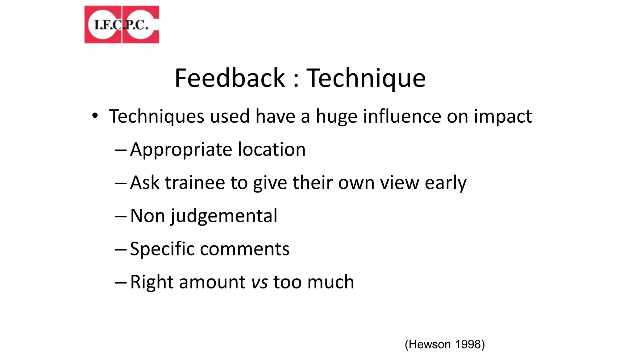 Providing feedback and making an action plan Maggie Cruickshank | PPT