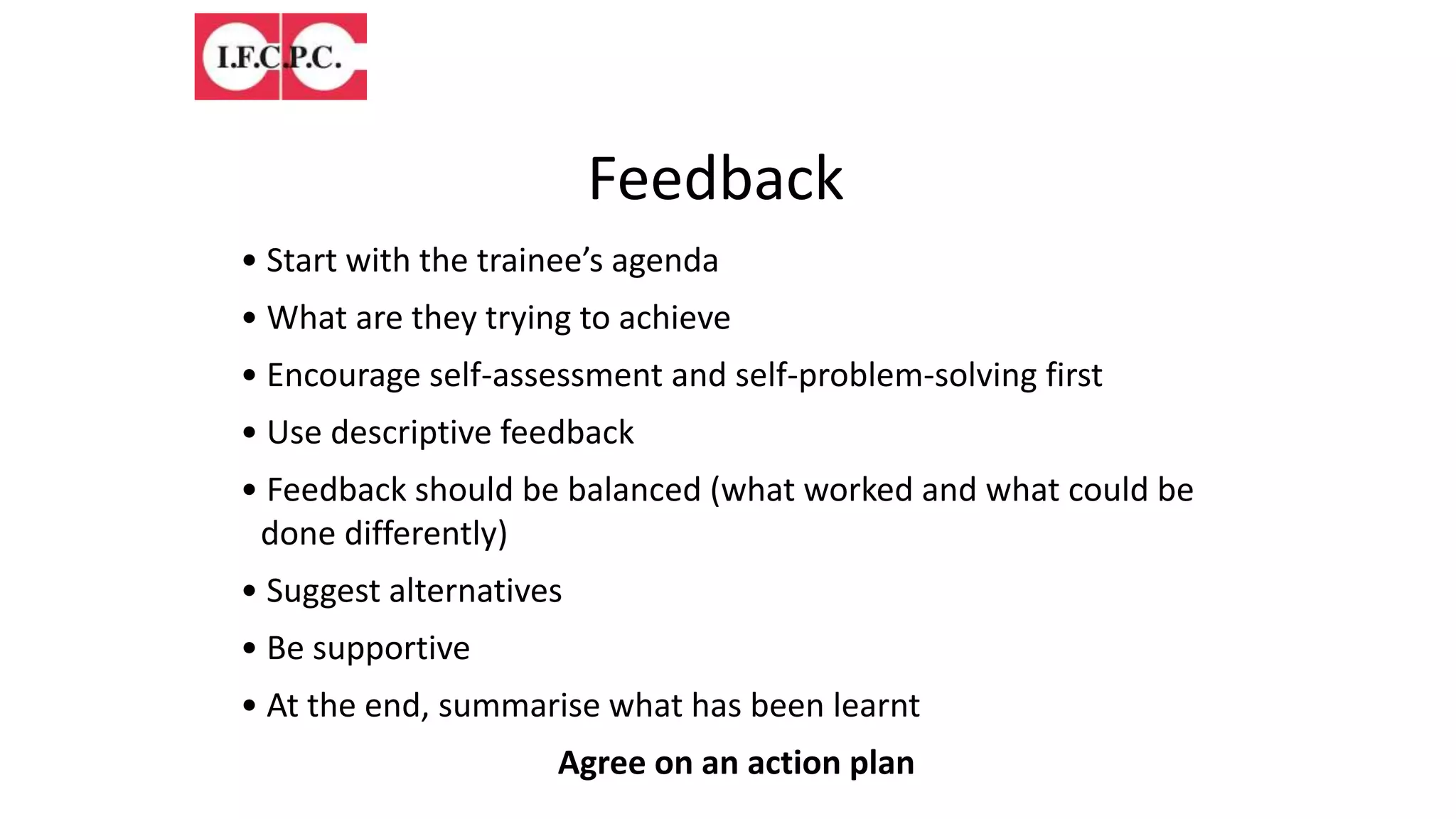Providing feedback and making an action plan Maggie Cruickshank | PPT
