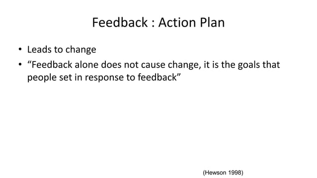 Providing feedback and making an action plan Maggie Cruickshank | PPT