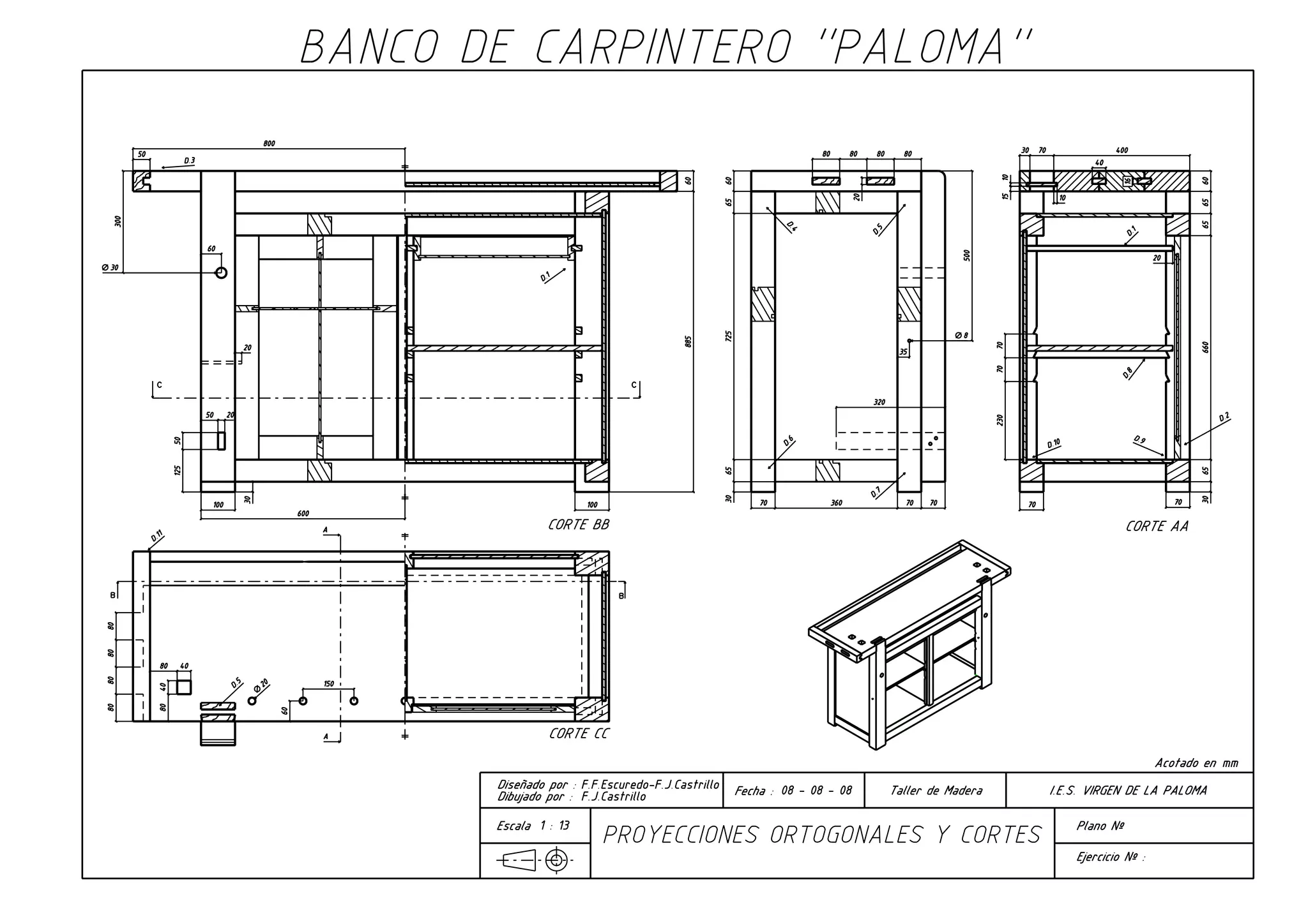 Planos De Banco De Tiro De Madera