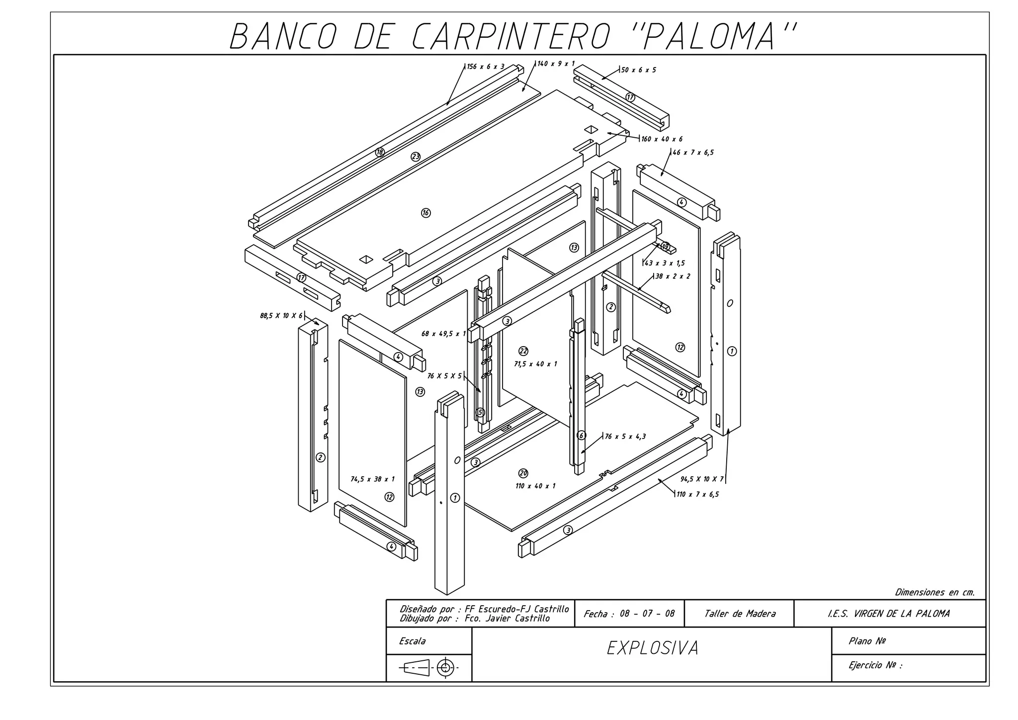 Planos De Bancos De Trabajo De Madera