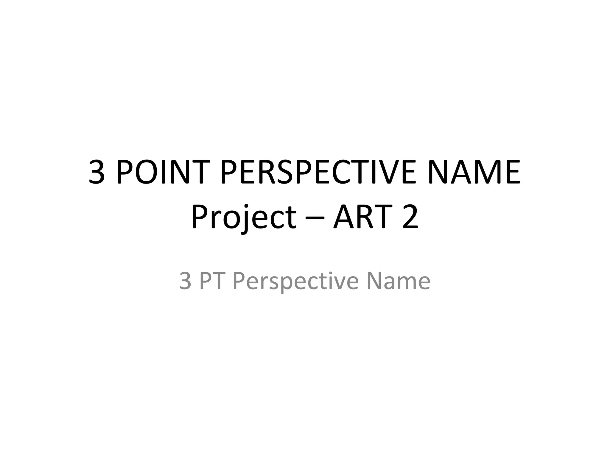 3 point perspective letters | PPT