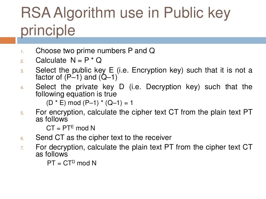 Principles of public key cryptography and its Uses