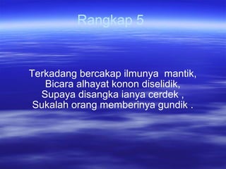 3. puisi tradisional syair makna riak | PPT