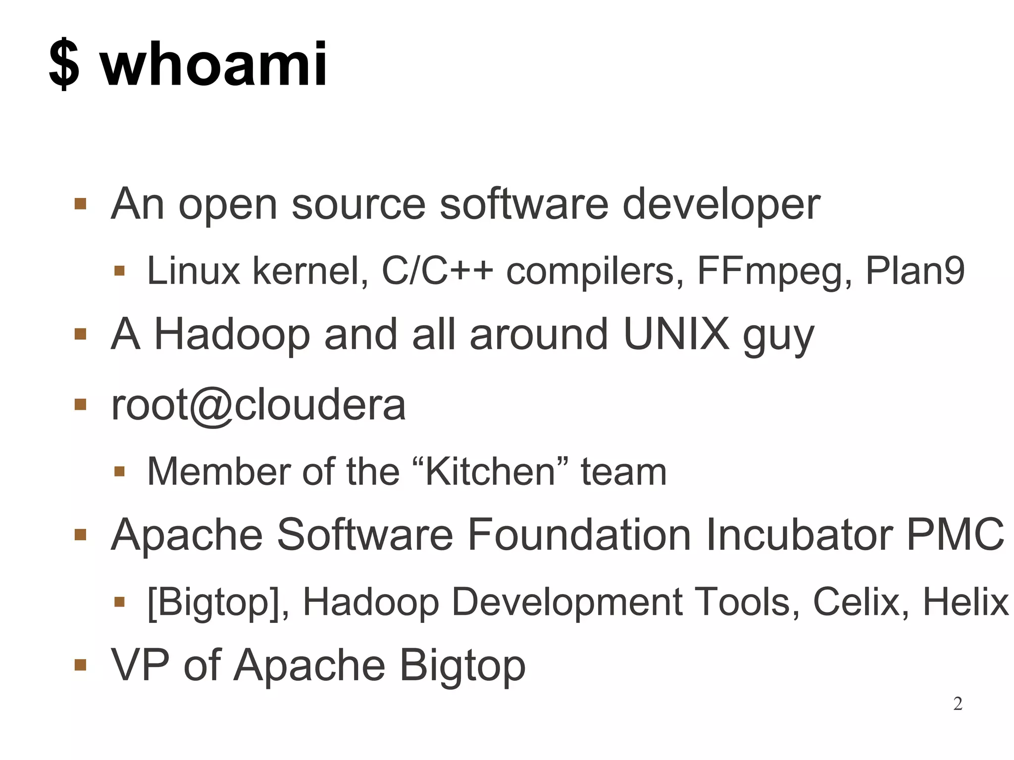 Deploying Hadoop-Based Bigdata Environments | PPT