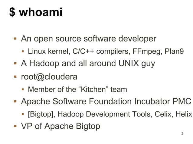 Deploying Hadoop-Based Bigdata Environments | PPT