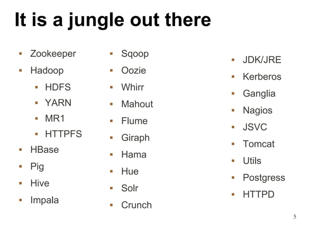 Deploying Hadoop-Based Bigdata Environments | PPT