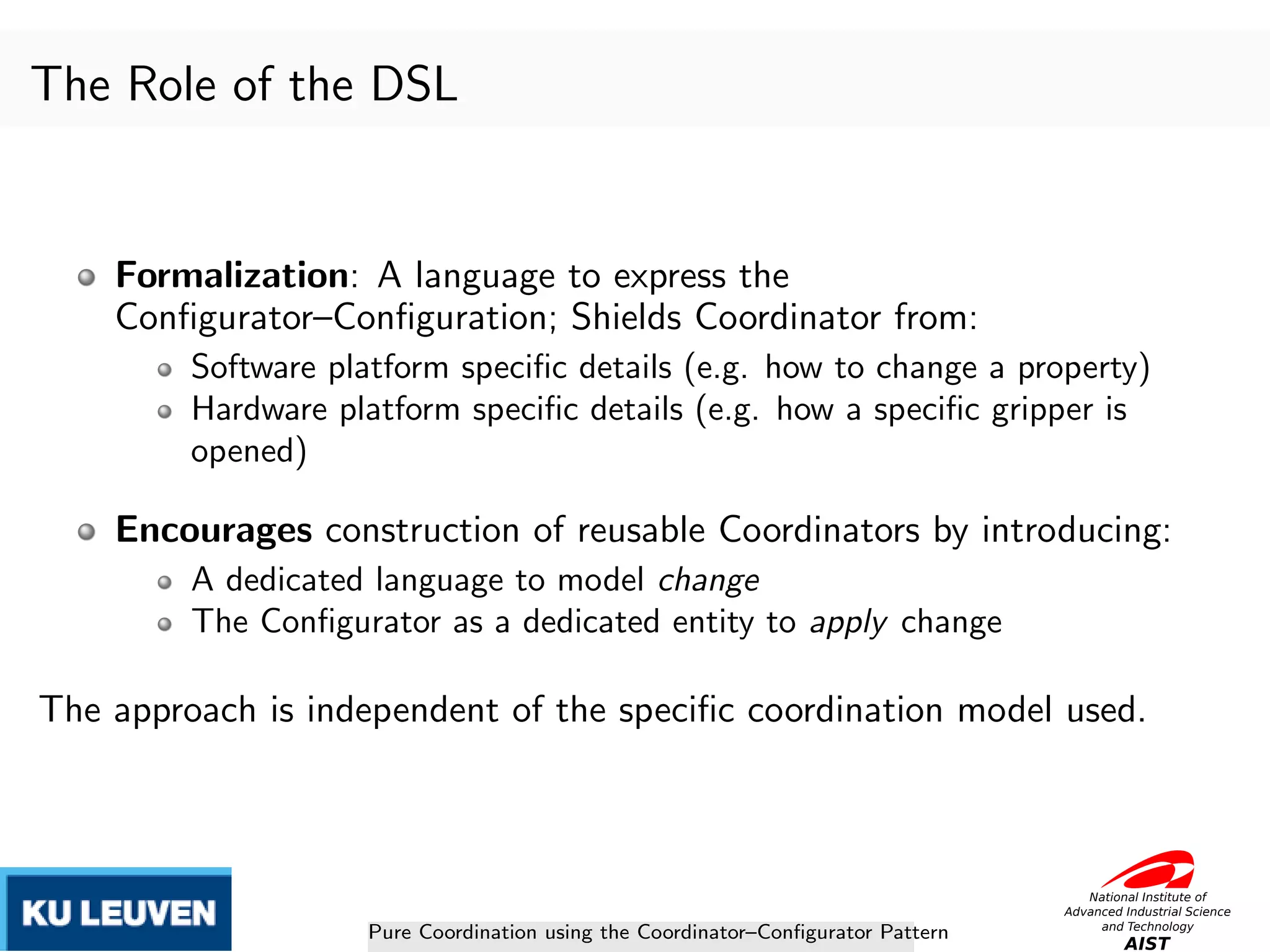 Pure Coordination Using The Coordinator Configurator Pattern Ppt