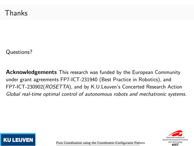 Pure Coordination Using The Coordinator Configurator Pattern Ppt