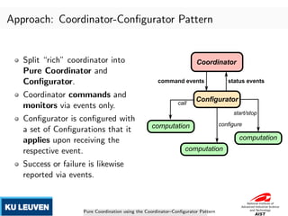 Pure Coordination Using the Coordinator-Configurator Pattern | PPT