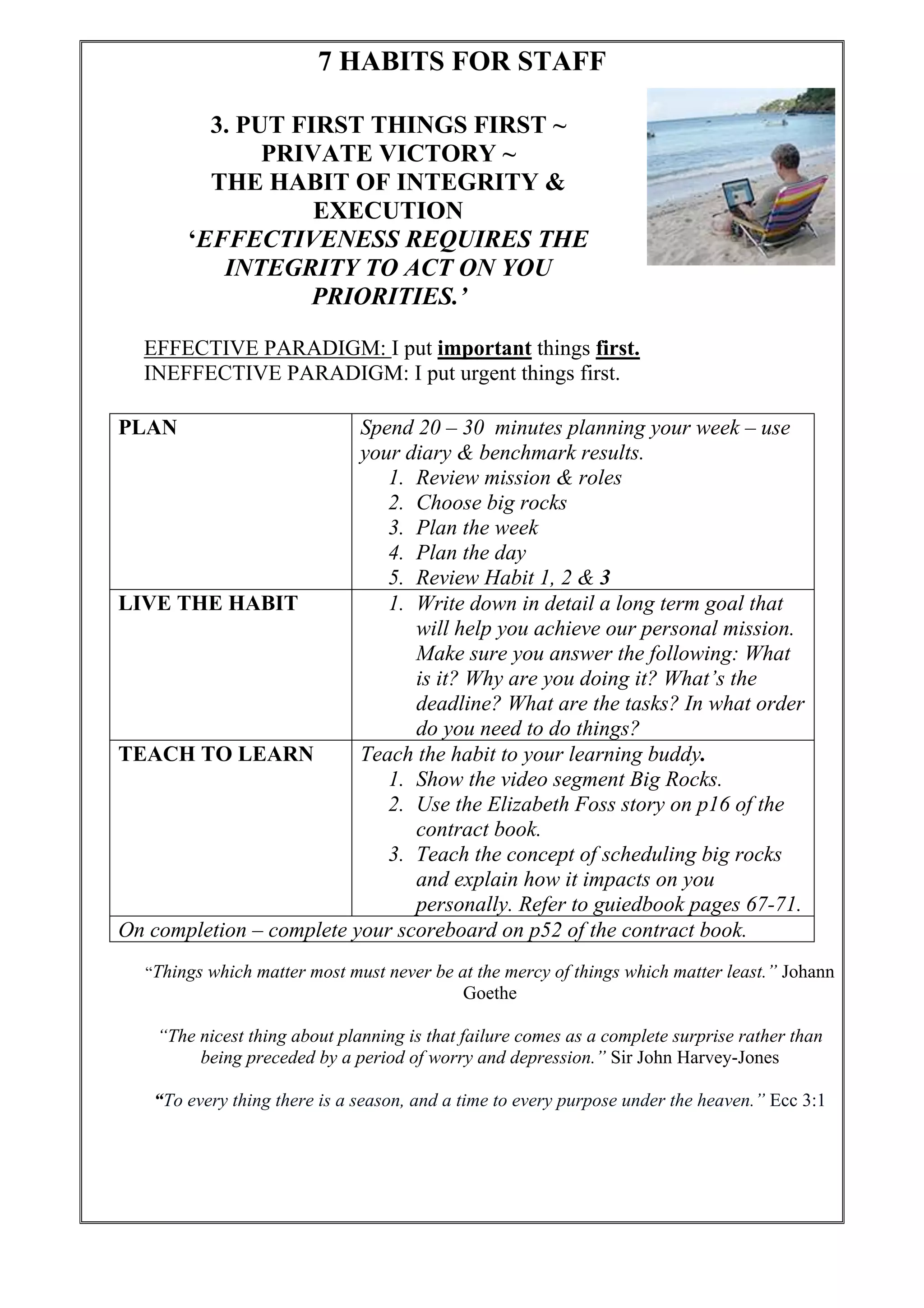 3. Put First Things First | PDF