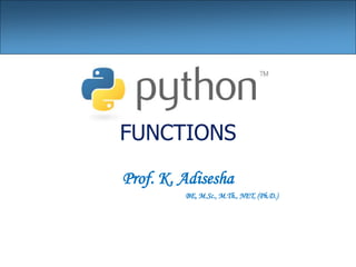 Python functions | PPT