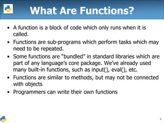 3-Python Functions.pdf in simple......... | PDF
