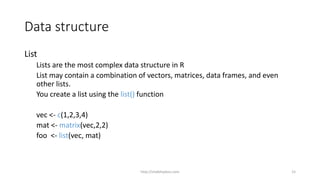 3 R Tutorial Data Structure | PPT