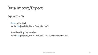 3 R Tutorial Data Structure | PPT