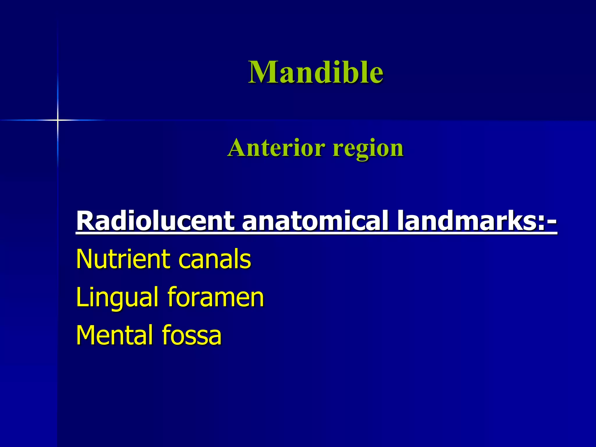 Radiographic Anatomical Landmarks | PPSX | Dental Health | Diseases and ...