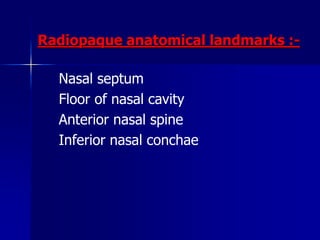 Radiographic Anatomical Landmarks | PPSX