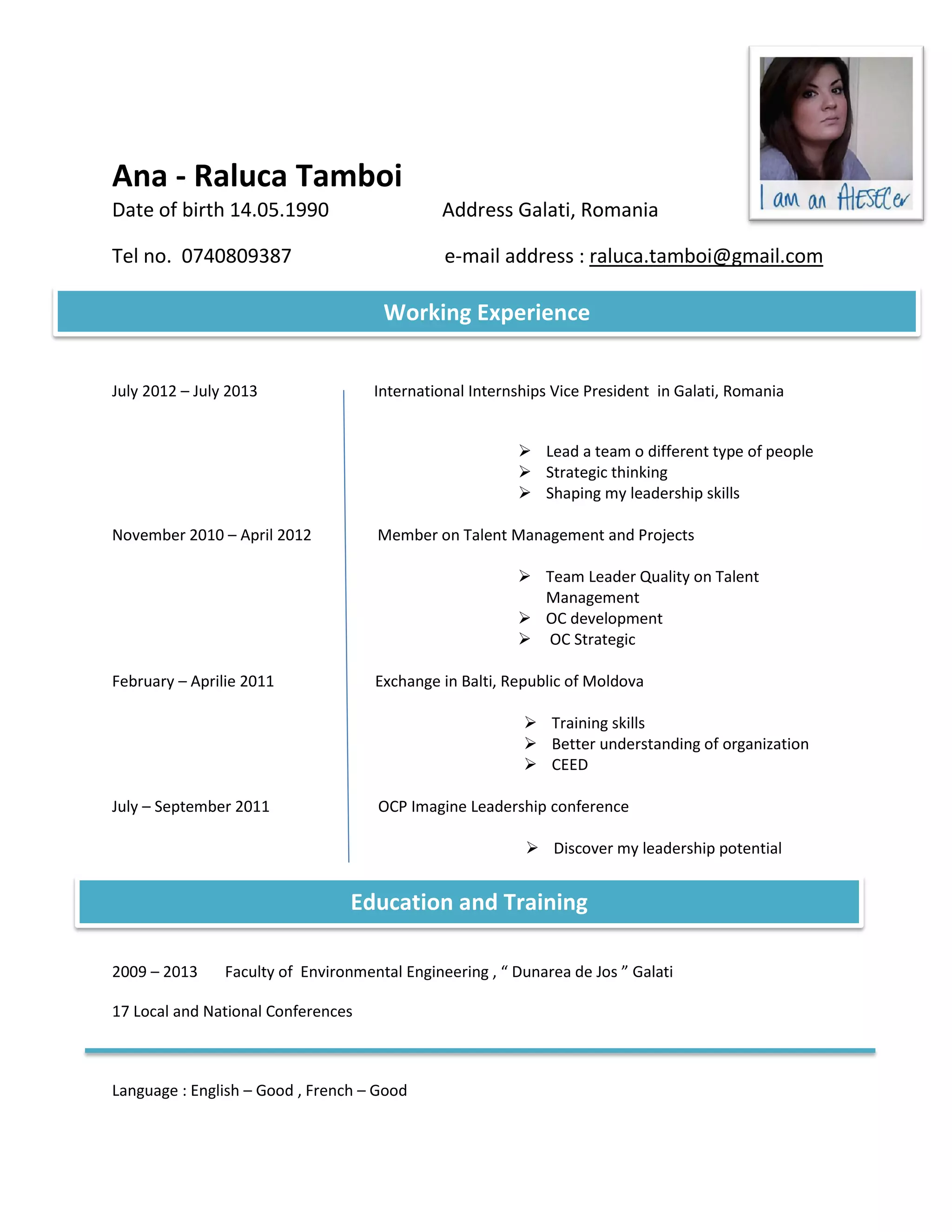 3. raluca tamboi cv | PDF