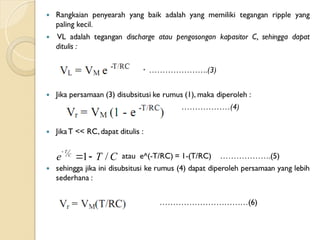 3-RANGKAIAN PENYEARAH GELOMBANG (RECTIFIER)_FIX+FILTER.ppt