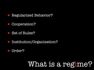 Regimes | PPT