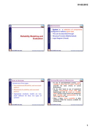 3. reliability modelling | PDF