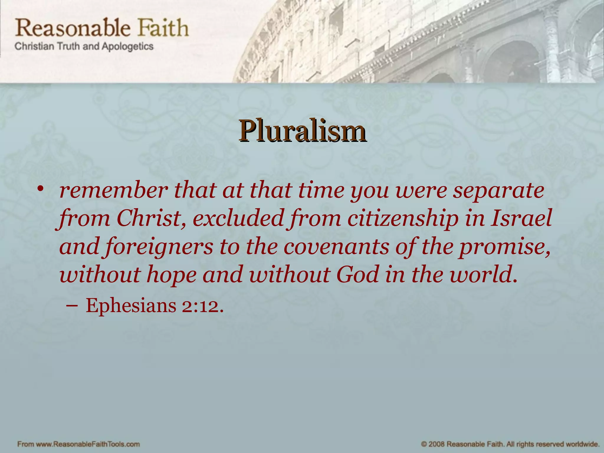 Week Three Religious Pluralism | PPT