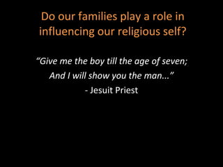 Religious Upbringing (Catholic) | PPT