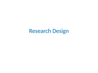 Introduction to research design in research methodology | PPTX