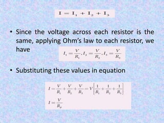 RESISTORS IN SERIES AND PARALLEL | PPTX