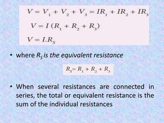 RESISTORS IN SERIES AND PARALLEL | PPTX