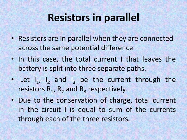RESISTORS IN SERIES AND PARALLEL