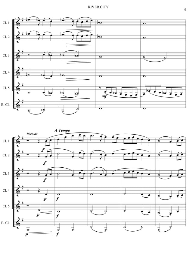 River City - Jacob de Haan - Set of Clarinets | PDF