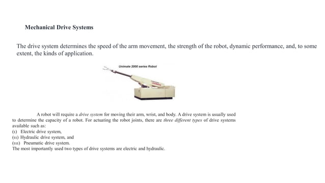 3-Robot drive system, functions of drive systems, pneumatic systems ...