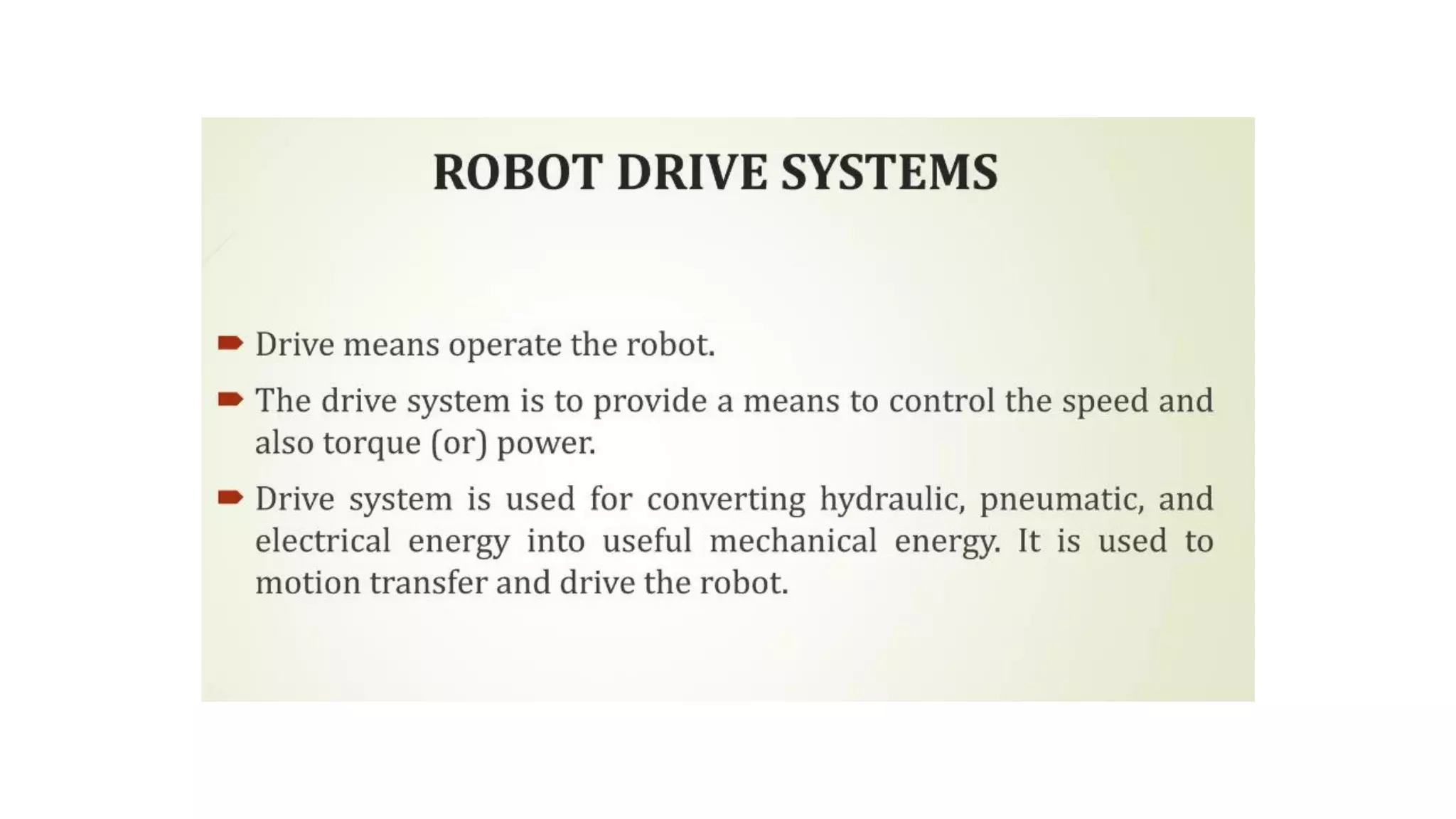 3-Robot drive system, functions of drive systems, pneumatic systems ...