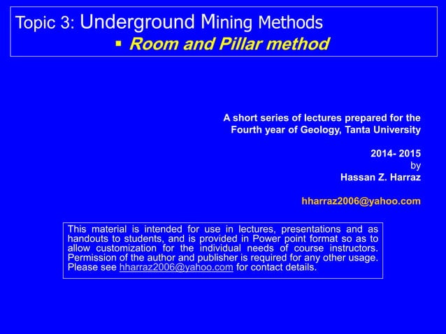 Room and Pillar Mining Method | PDF | Geology | Science