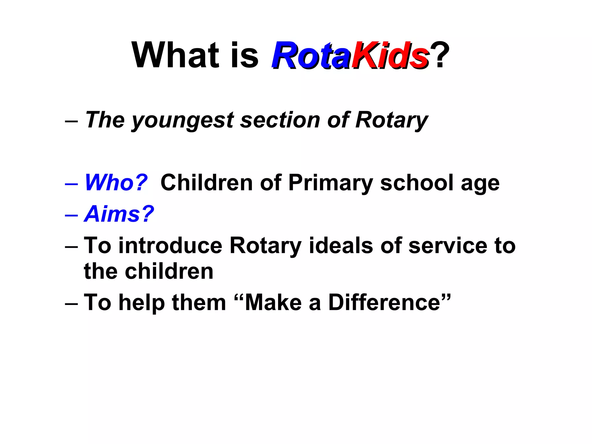 Rota Kids Presentation | PPT