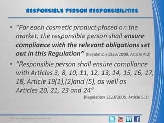 Cosmetics responsible person EU | PPTX
