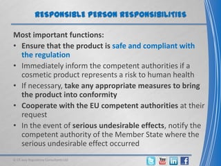 Cosmetics responsible person EU | PPTX