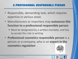 Cosmetics responsible person EU | PPTX