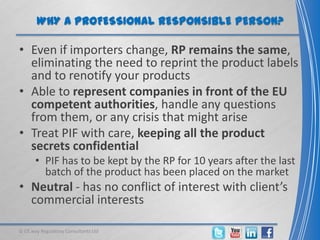 Cosmetics responsible person EU | PPTX