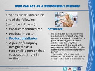 Cosmetics responsible person EU | PPTX
