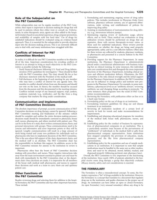 PHARMACY AND THERAPEUTICS COMMITTEES AND THE HOSPITAL FORMULARY | PDF ...