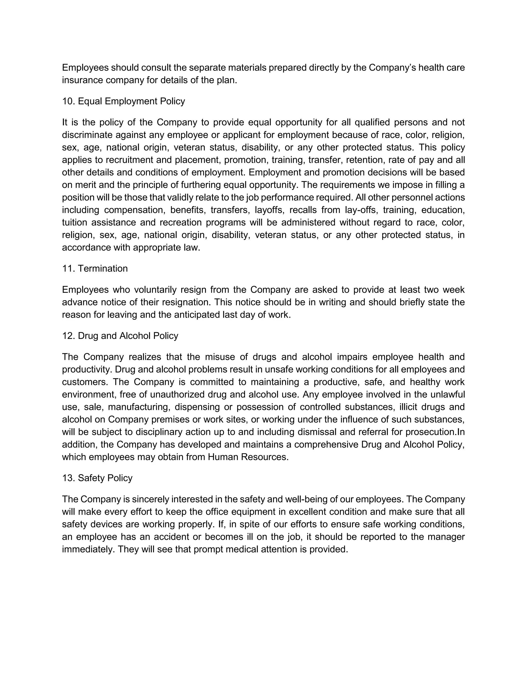 3 - SAMPLE COMPANY RULES AND POLICY.docx